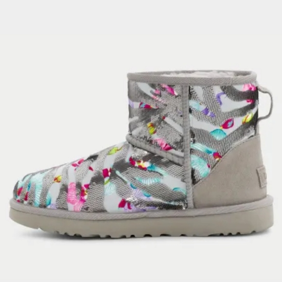 UGG | Shoes | Ugg Classic Mini Tiger Flower Women Boots Like New | Poshmark
